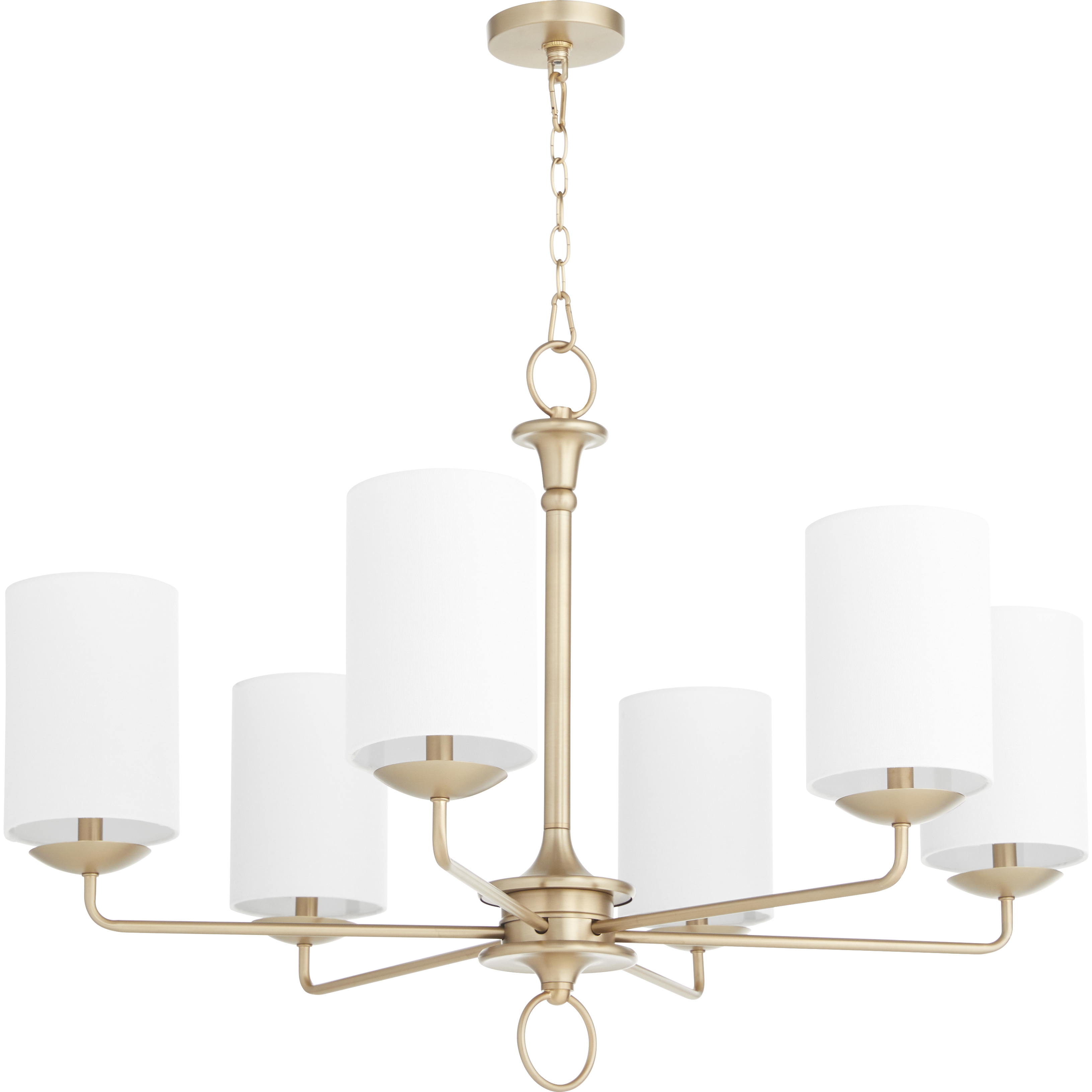 Cyan Design 11860 Ginevra 6 Light 38 inch Aged Brass Chandelier Ceiling Light, Small