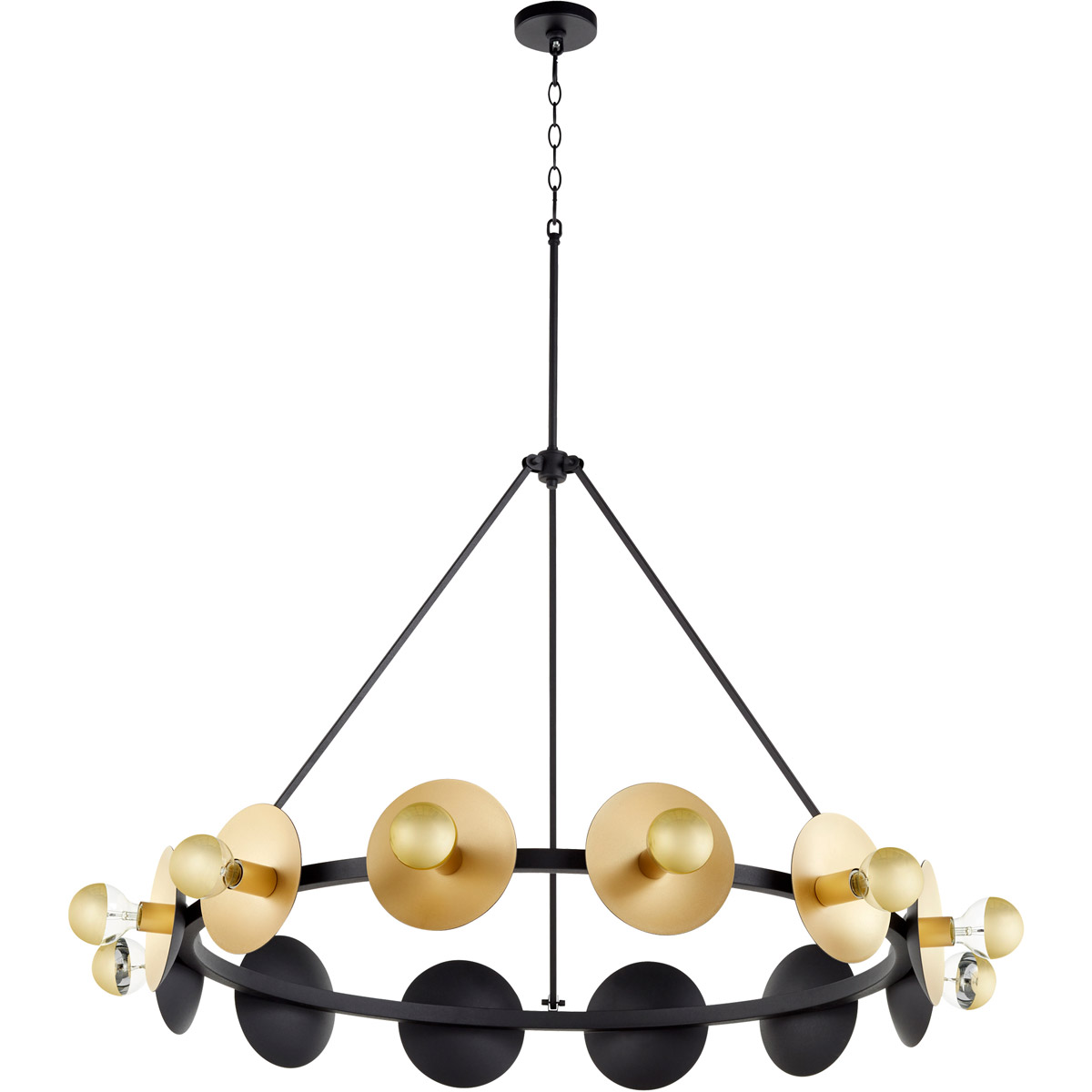 Cyan Design 10981 Artemis 12 Light 43 inch Noir and Gold Leaf ...