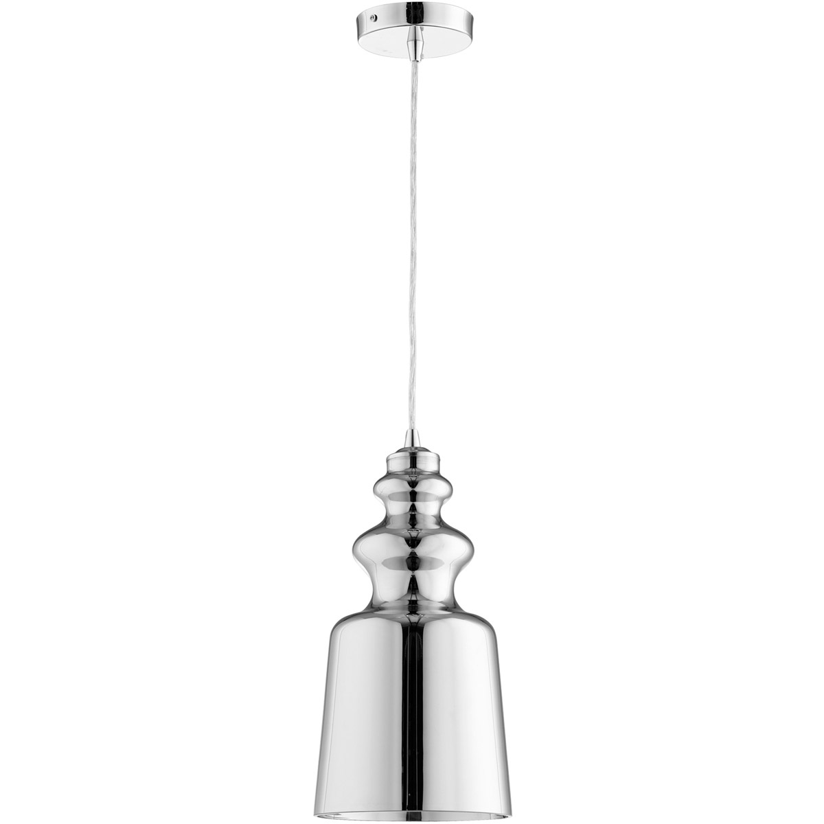 Cyan Design 05725 Leone 1 Light 8 inch Chrome Pendant Ceiling Light