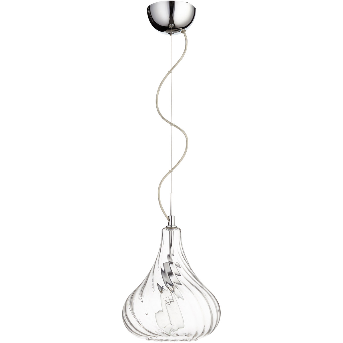 Cyan Design 06805 Winding 1 Light 9 inch Chrome Pendant Ceiling Light
