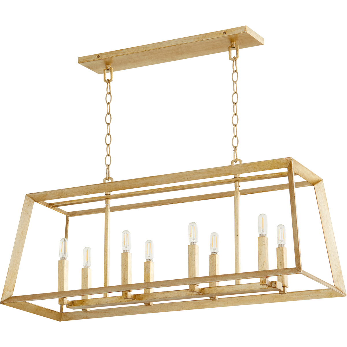 Cyan Design 10382 Hyperion 8 Light 37 inch Aged Silver Leaf Island ...