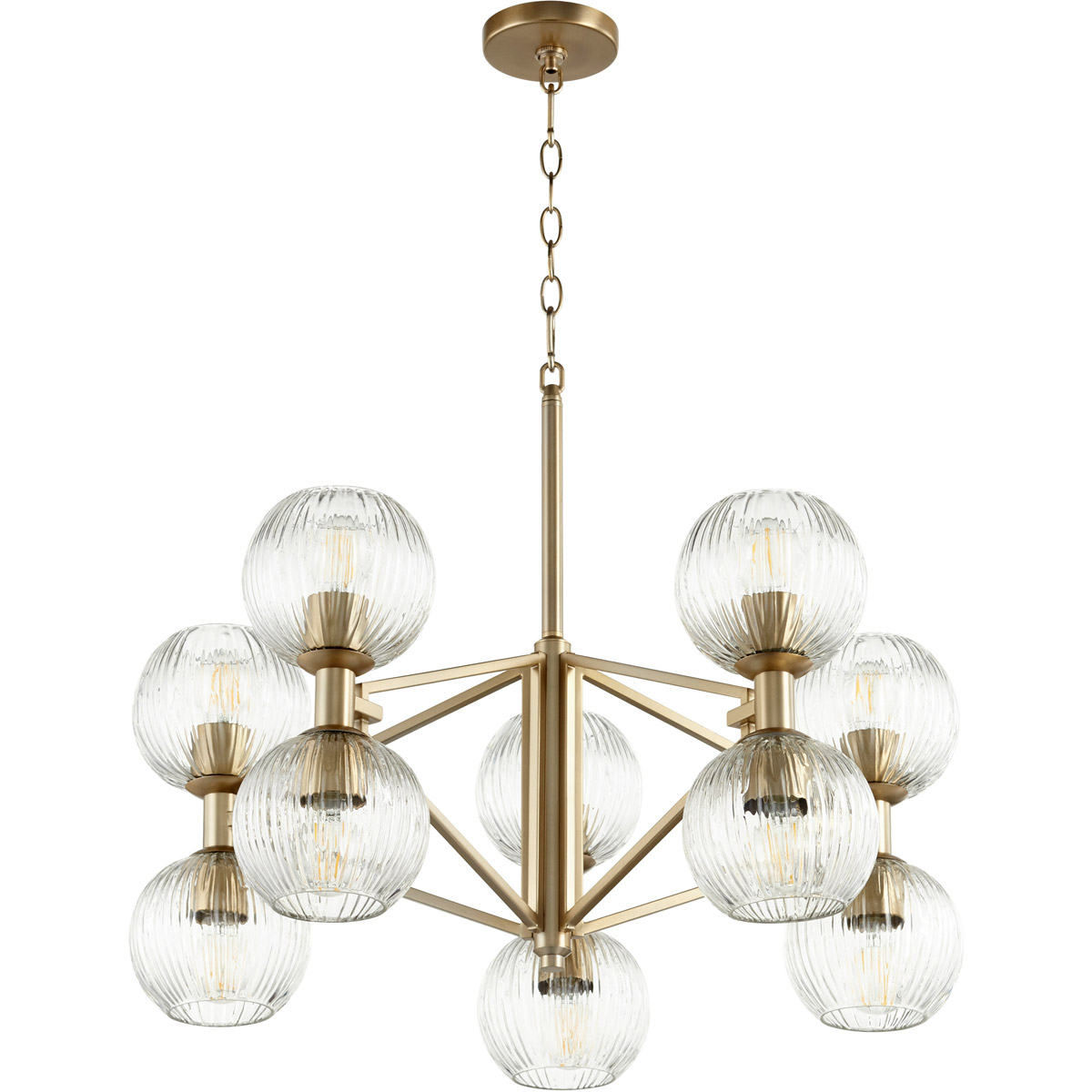 Cyan Design 10962 Helios 10 Light 29 inch Aged Brass Chandelier Ceiling ...