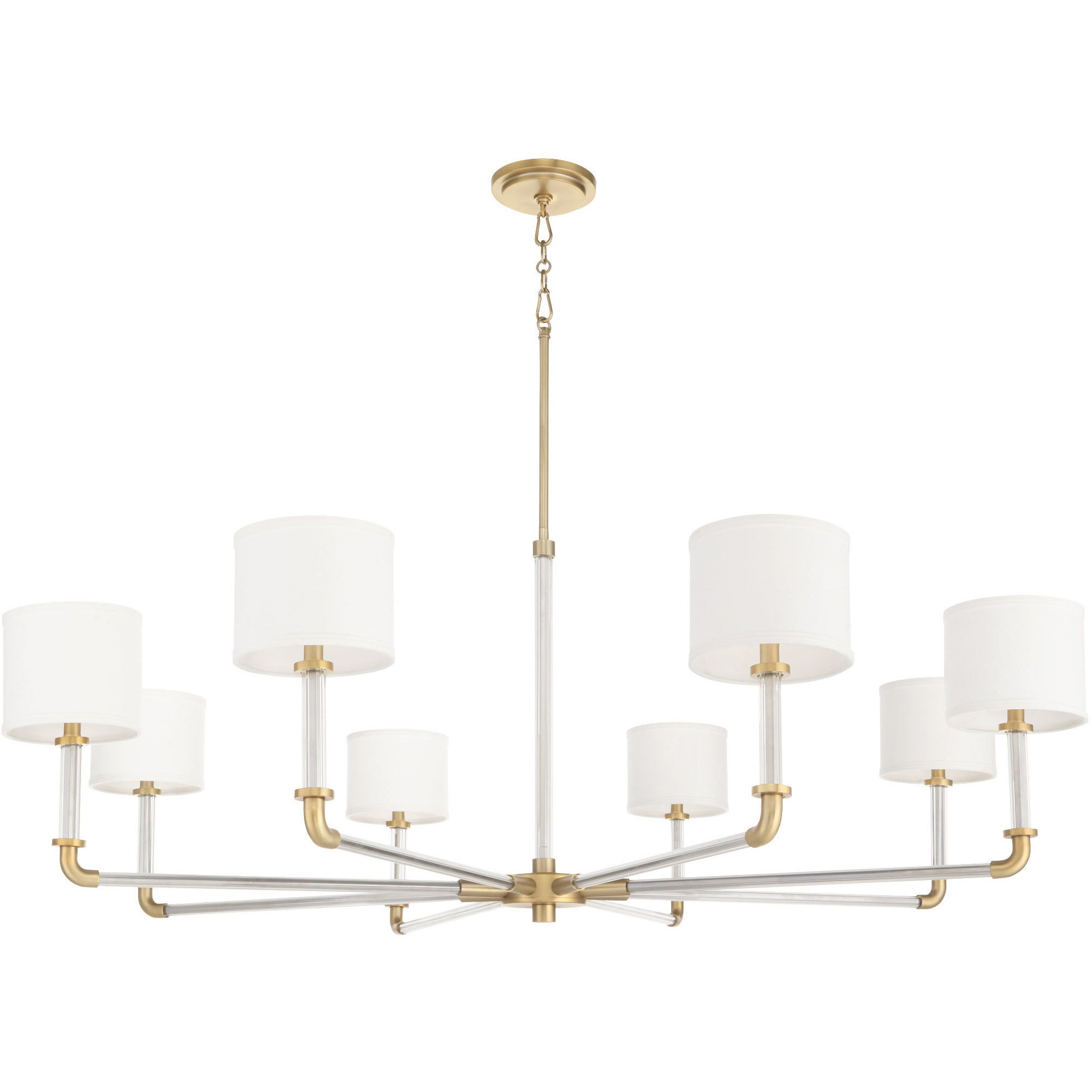 Cyan Design 11955 Hightower 8 Light 53.5 inch Clear and Aged Brass ...