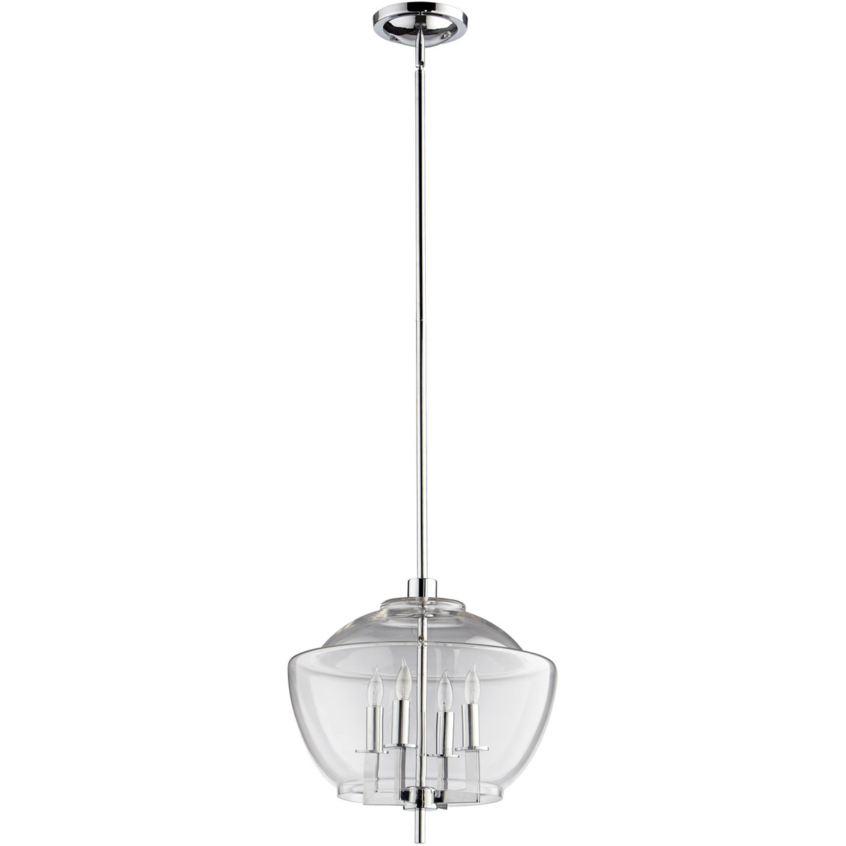 Cyan Design 05721 Empoli 4 Light 16 inch Chrome Pendant Ceiling Light